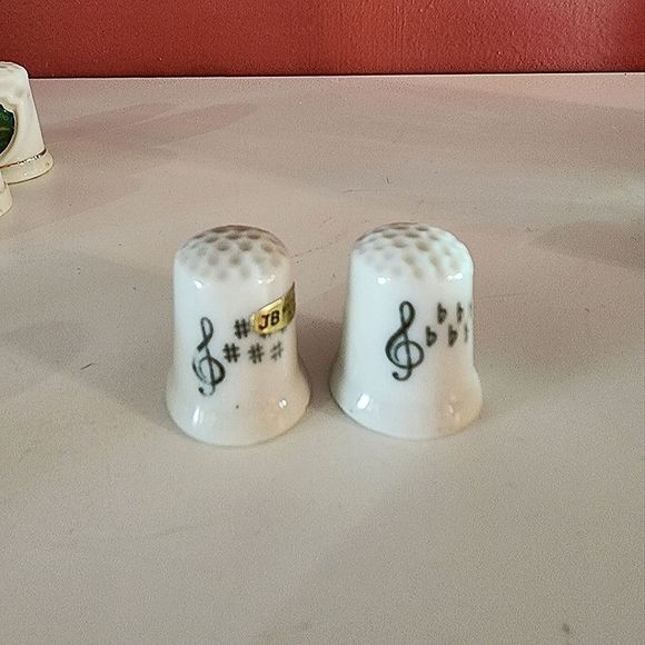 Johnson Brothers | Other | Vintage Thimbles Music Treble Clef Sharps ...